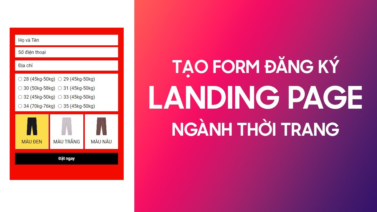 Tạo form đăng ký chuẩn ngành thời trang trên nền tảng LadiPage